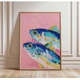 Colorful Fish Art Pink Ocean Bold Tropical Vibrant Coastal Decor ...