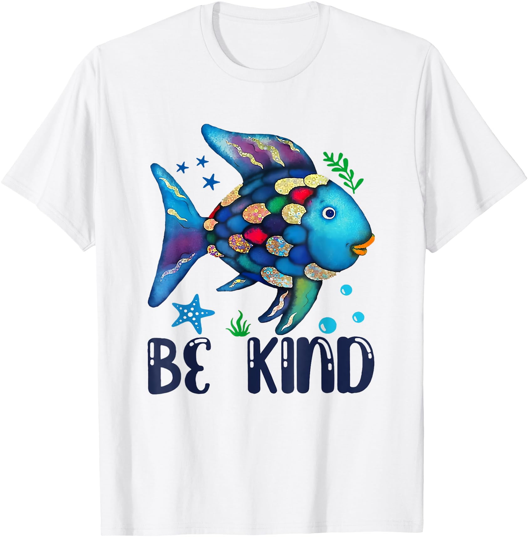 Colorful Fish Be Kind T-Shirt for Positive Messaging and Fun Playtime ...