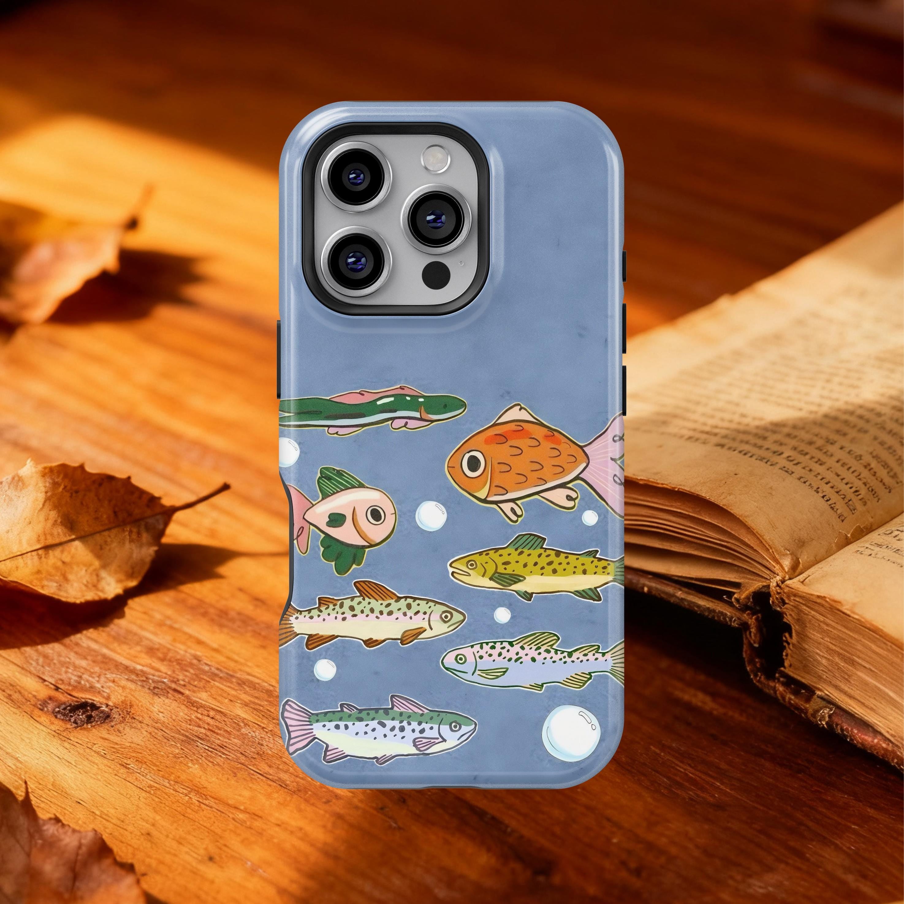 Colorful Fish Cute Aesthetic Ocean Preppy Bright Phone Case for iPhone ...