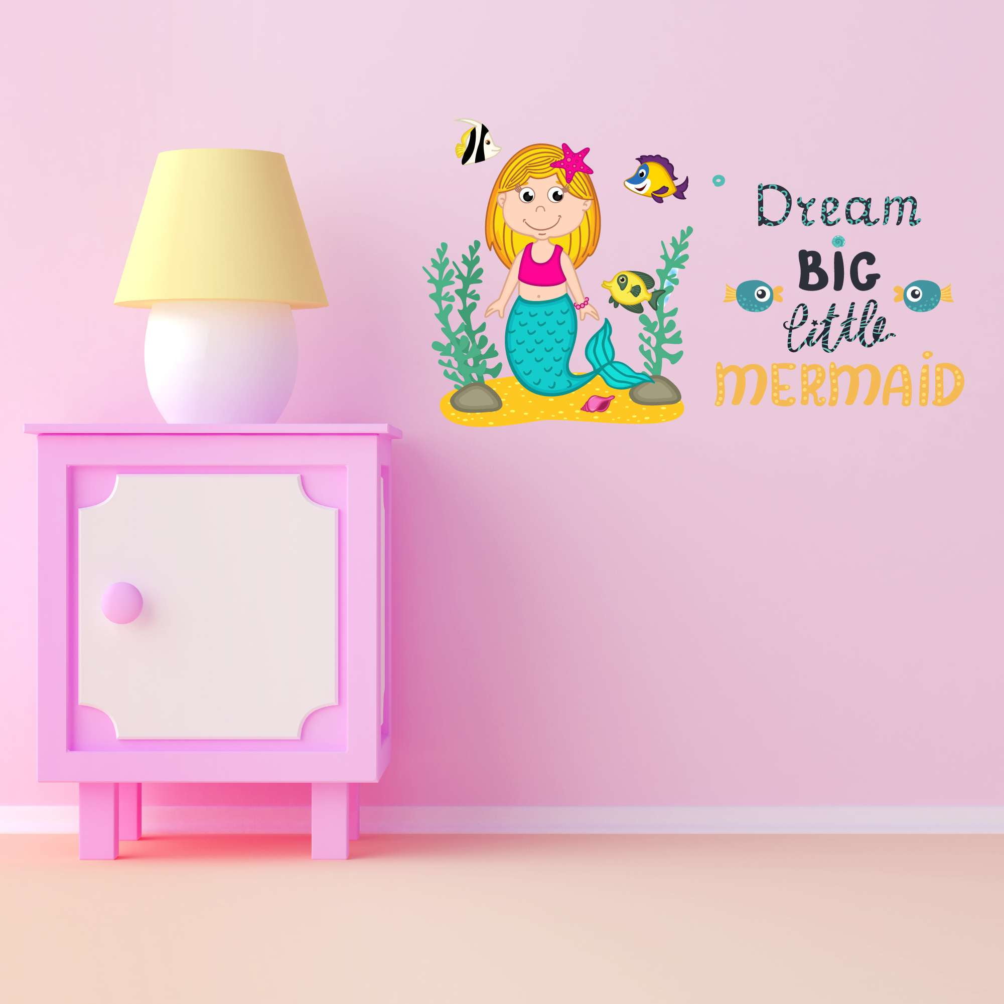 Colorful Fish Dream Big Little Mermaid Half Shell Seahorse Sled ...