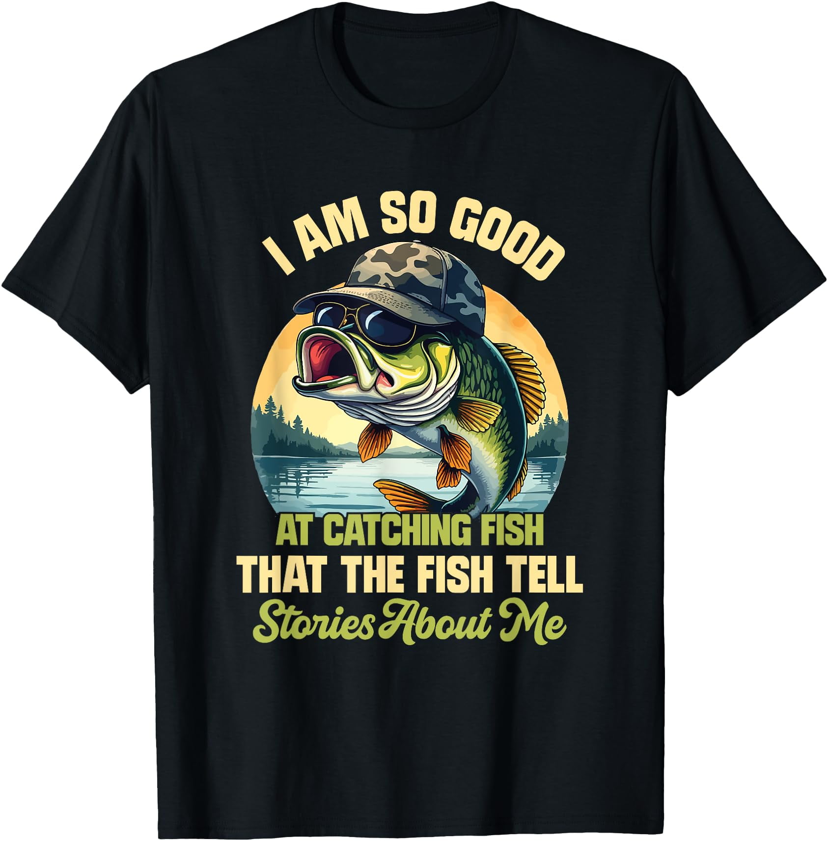 Colorful Fish Illustration T-Shirt - Perfect for Fishing Enthusiasts ...
