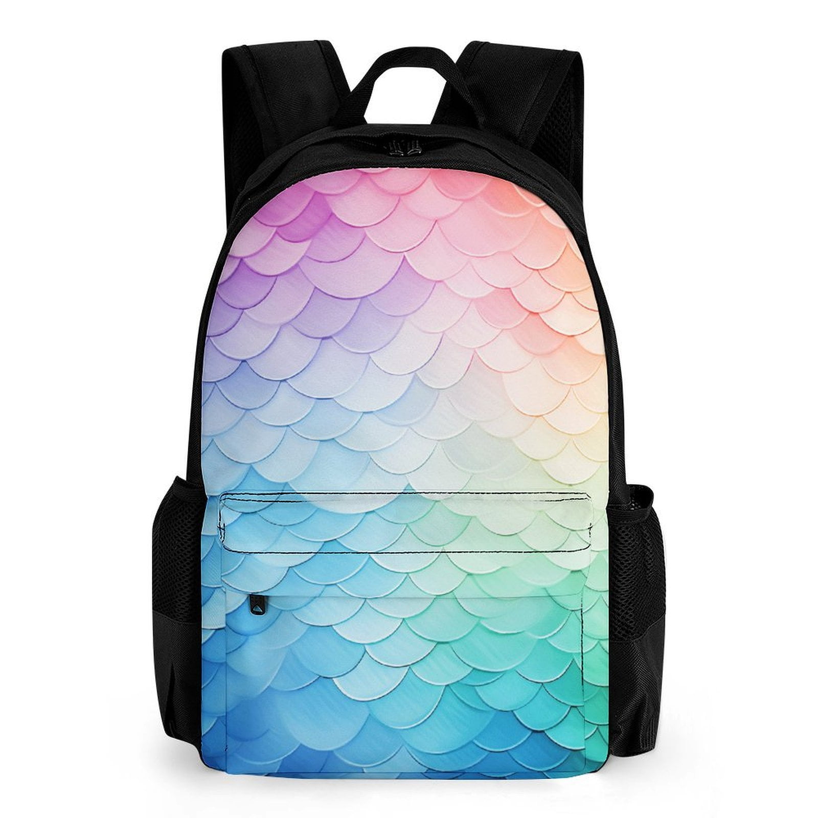 Colorful Fish Scales 17inch Simple Sport Backpack Messenger Bag ...
