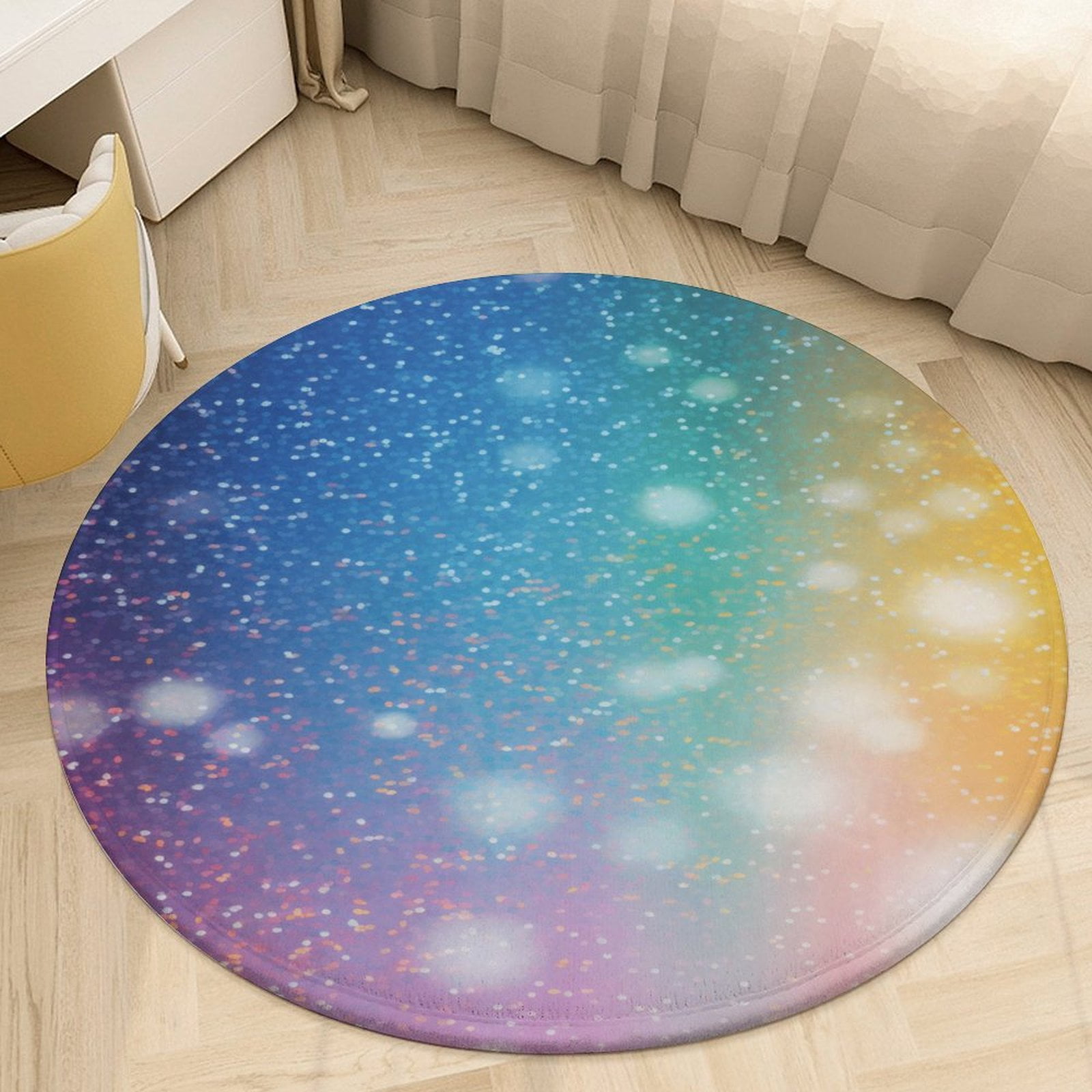 Colorful Fish Scales Round Area Rugs for Bedroom Living Room, 3FT Soft ...