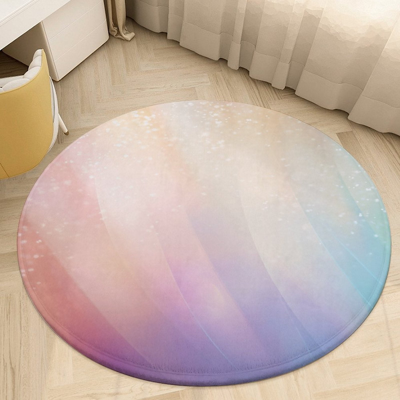 Colorful Fish Scales Round Area Rugs for Bedroom Living Room, 6FT Soft ...