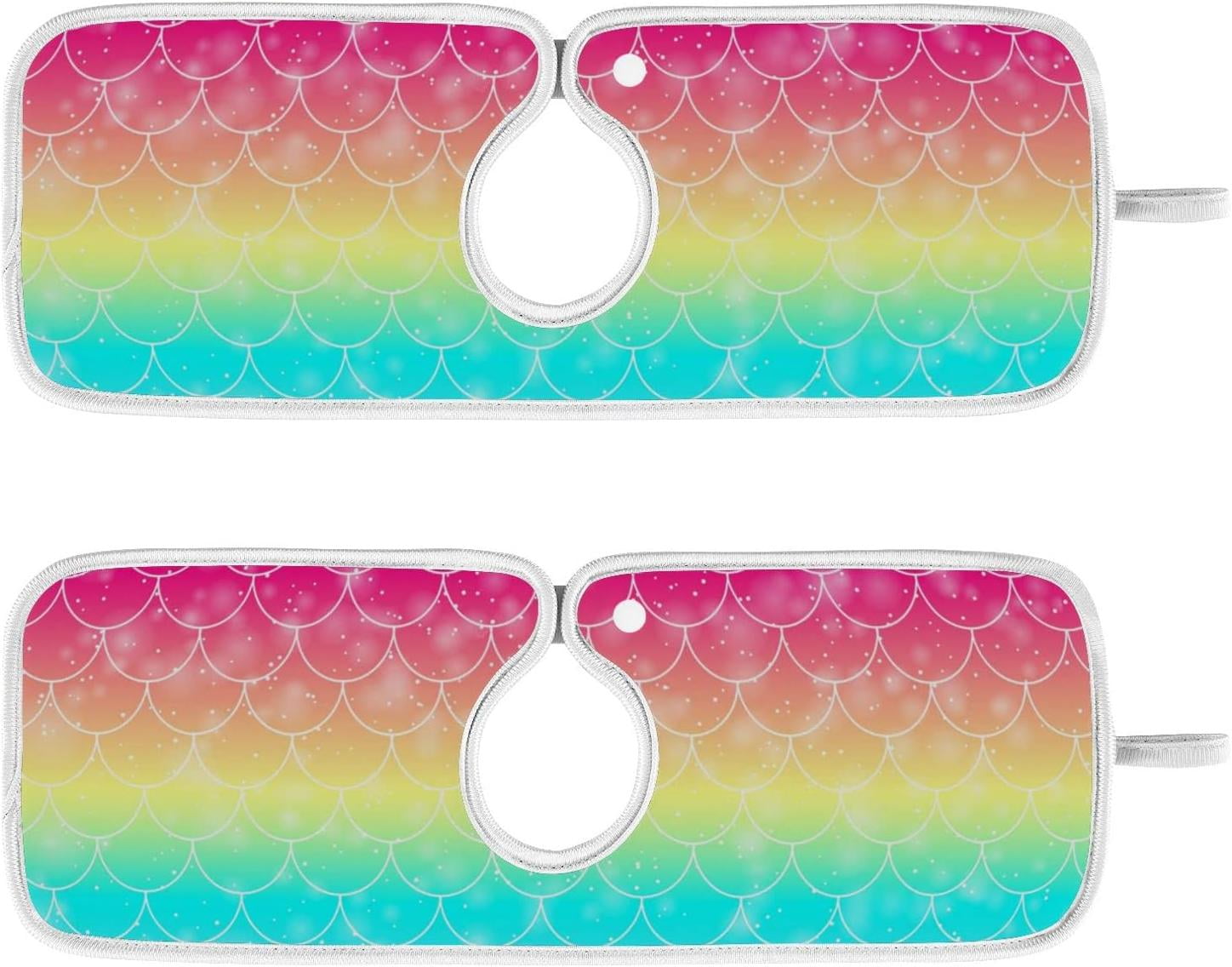 Colorful Fish Scales Sink Splash Guard for Faucet 2 Packs Faucet ...