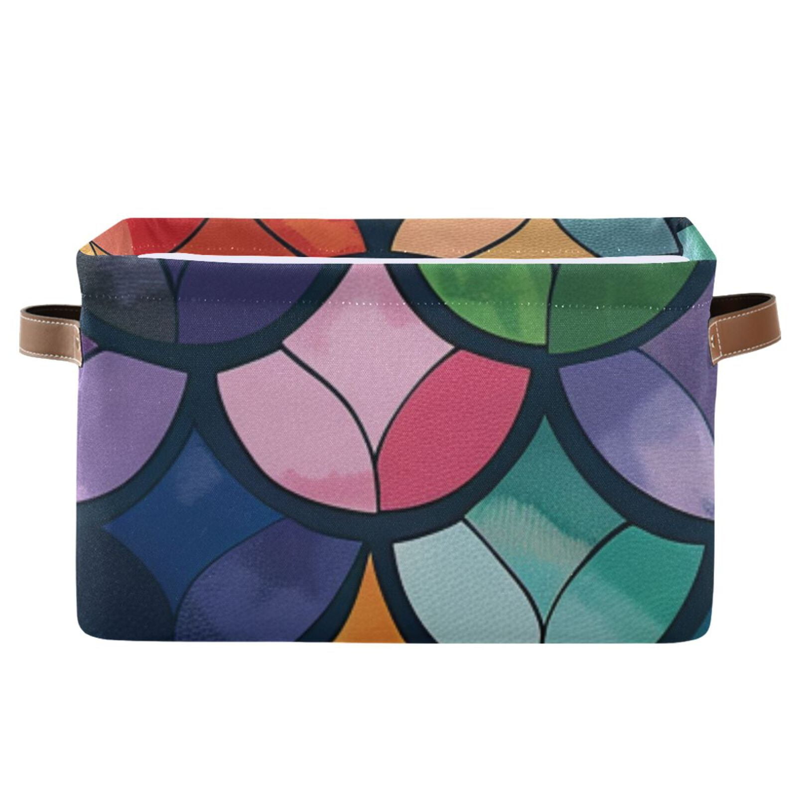 Colorful Fish Scales Storage Bins Baskets With Handles Storage Box ...