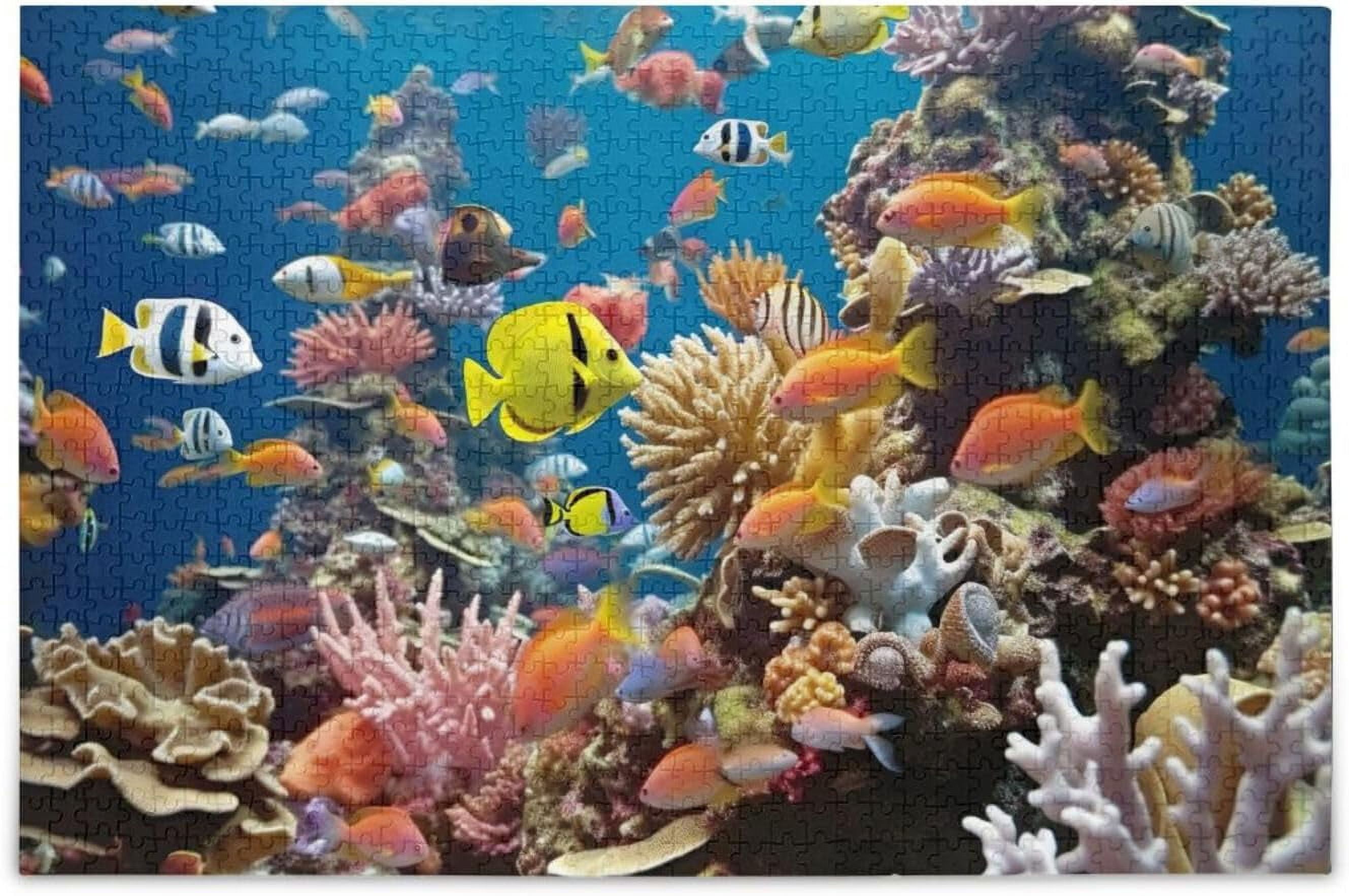 Colorful Fishes Puzzle 500 Pieces - Wooden Jigsaw Puzzles for Family ...