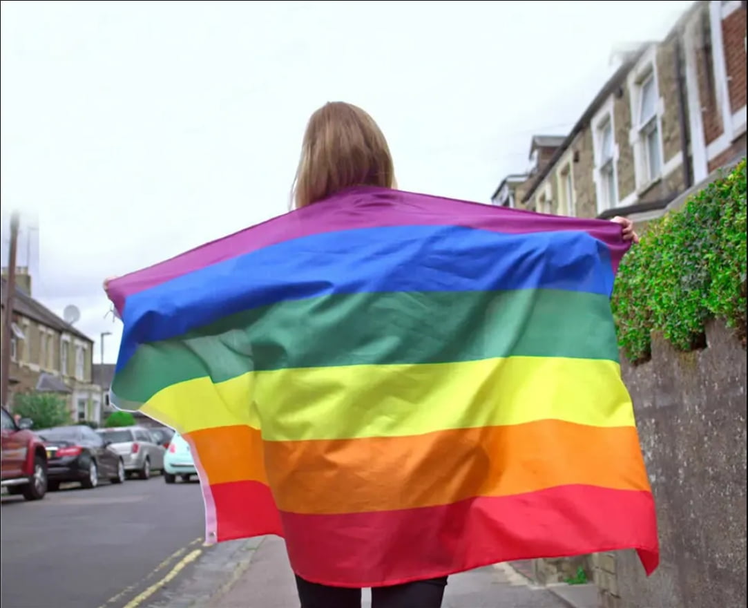 TKLK Polyester Colorful Flag Gay Pride Peace Flags 3 x 5 Ft Outdoor ...