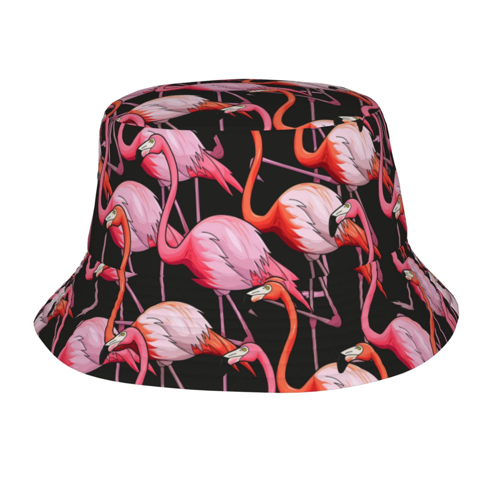 Colorful Flamingos Pink Animal Bucket Hat, Packable Fisherman Sun Cap ...