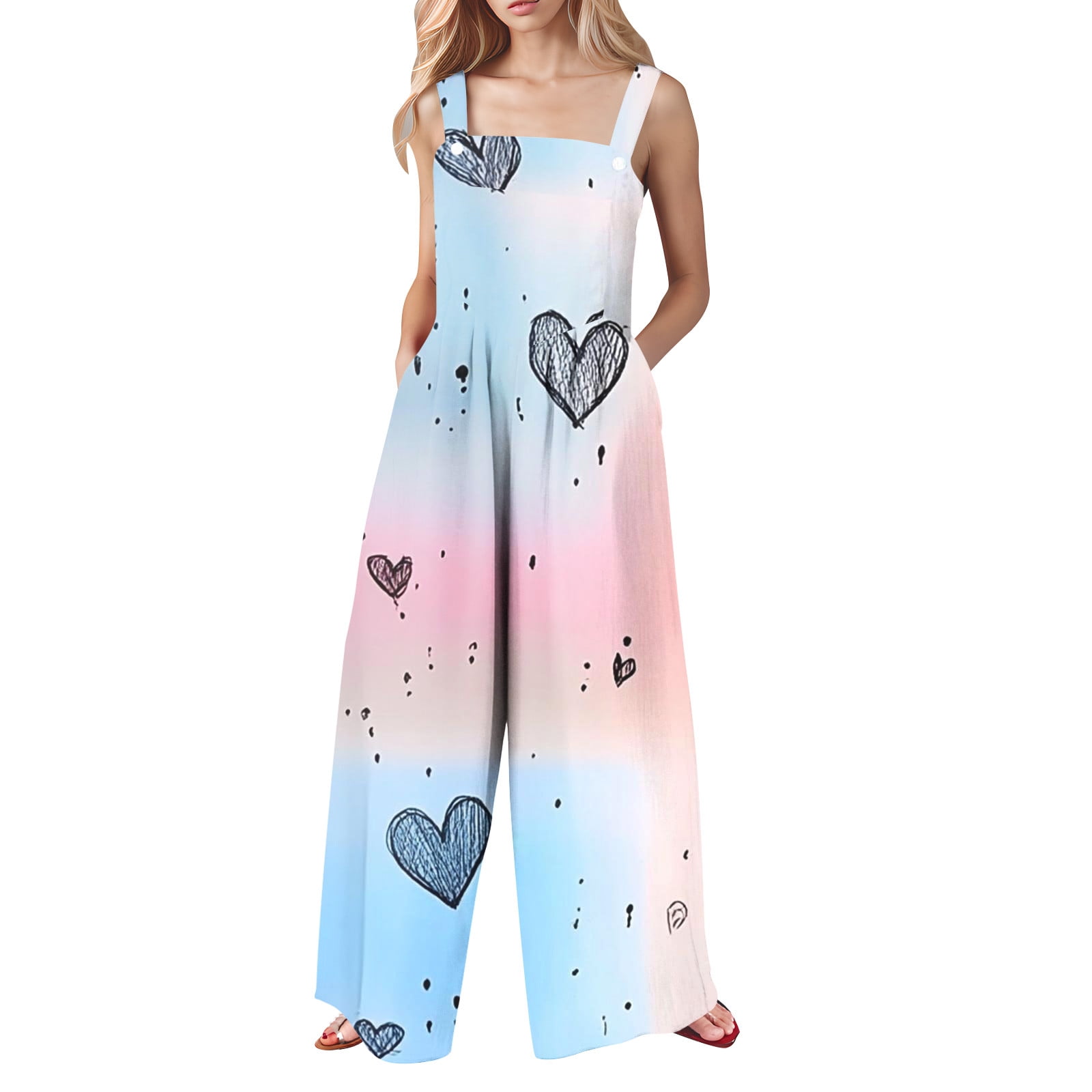 Colorful Flare Wide Leg Straight Leg Long Boot Cut Leg Lounge Overalls ...