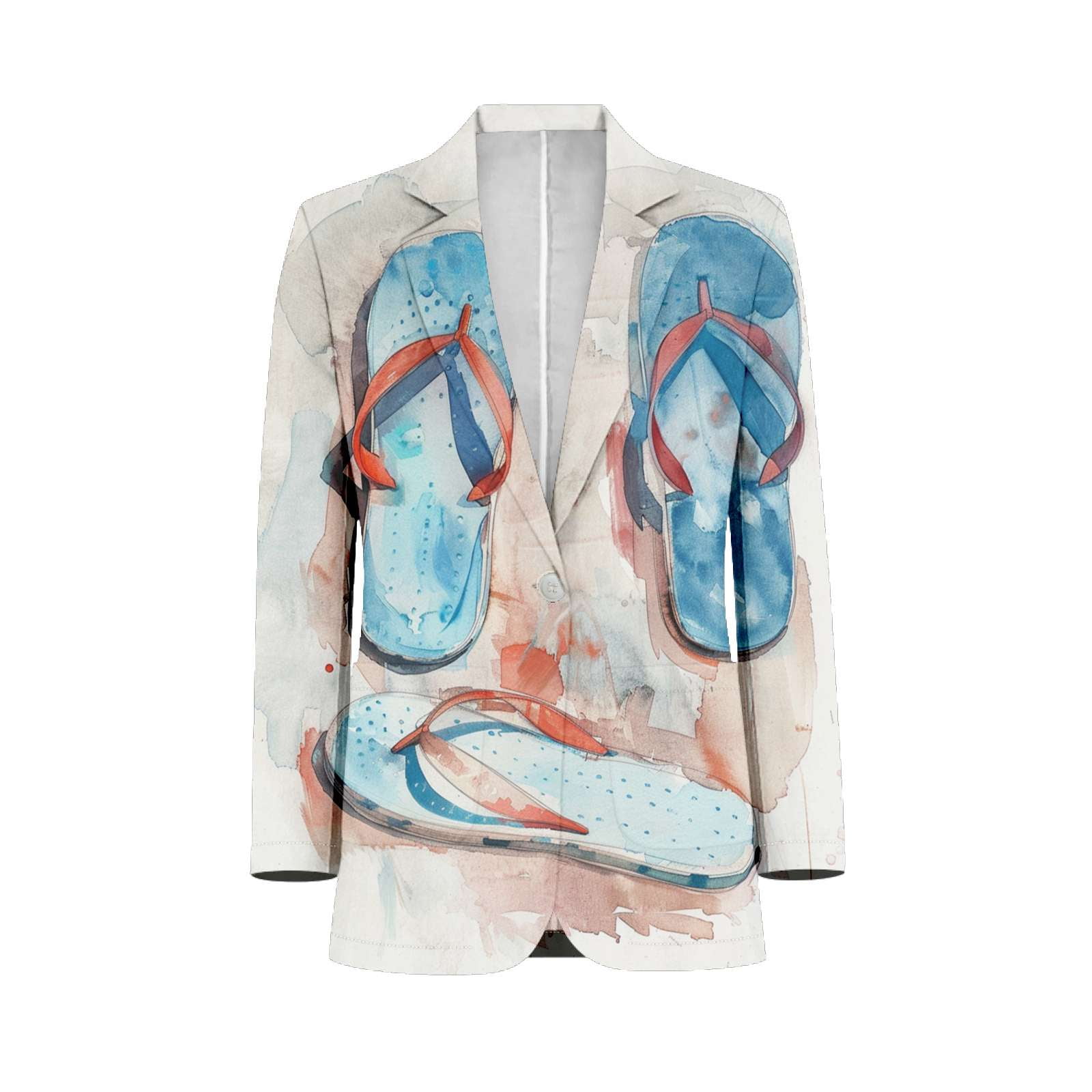 Colorful Flip Flops On Beach Mens Suits Shawl Collar Slim Fit Suit Mens ...