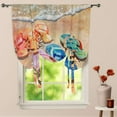Colorful Flip Flops On Beach Window Curtain for Living Room Roman ...