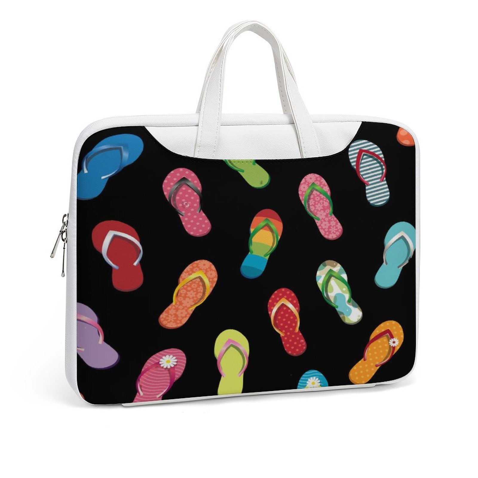 Colorful Flip Flops PU Leather Laptop Bag Women Man Office Notebook ...