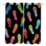 Colorful Flip Flops Sunshade Curtains Home Bedroom Living Room Dining ...