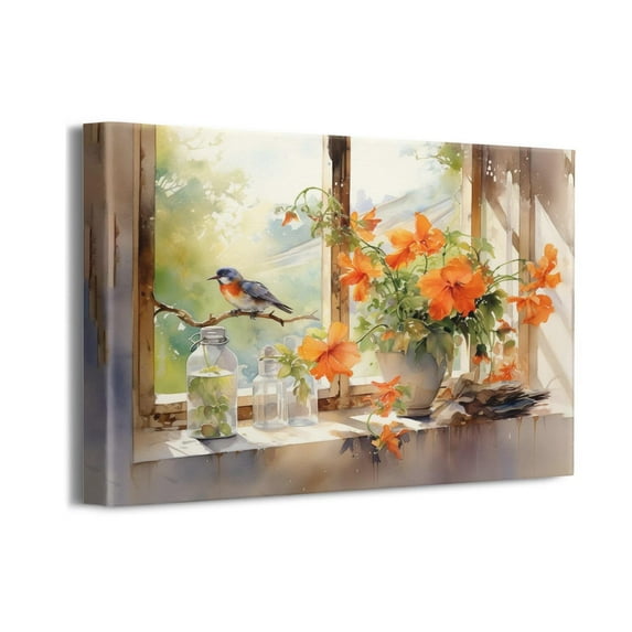 Colorful Floar Canvas Wall Art Modern Artwork Pictures Prints Pink ...