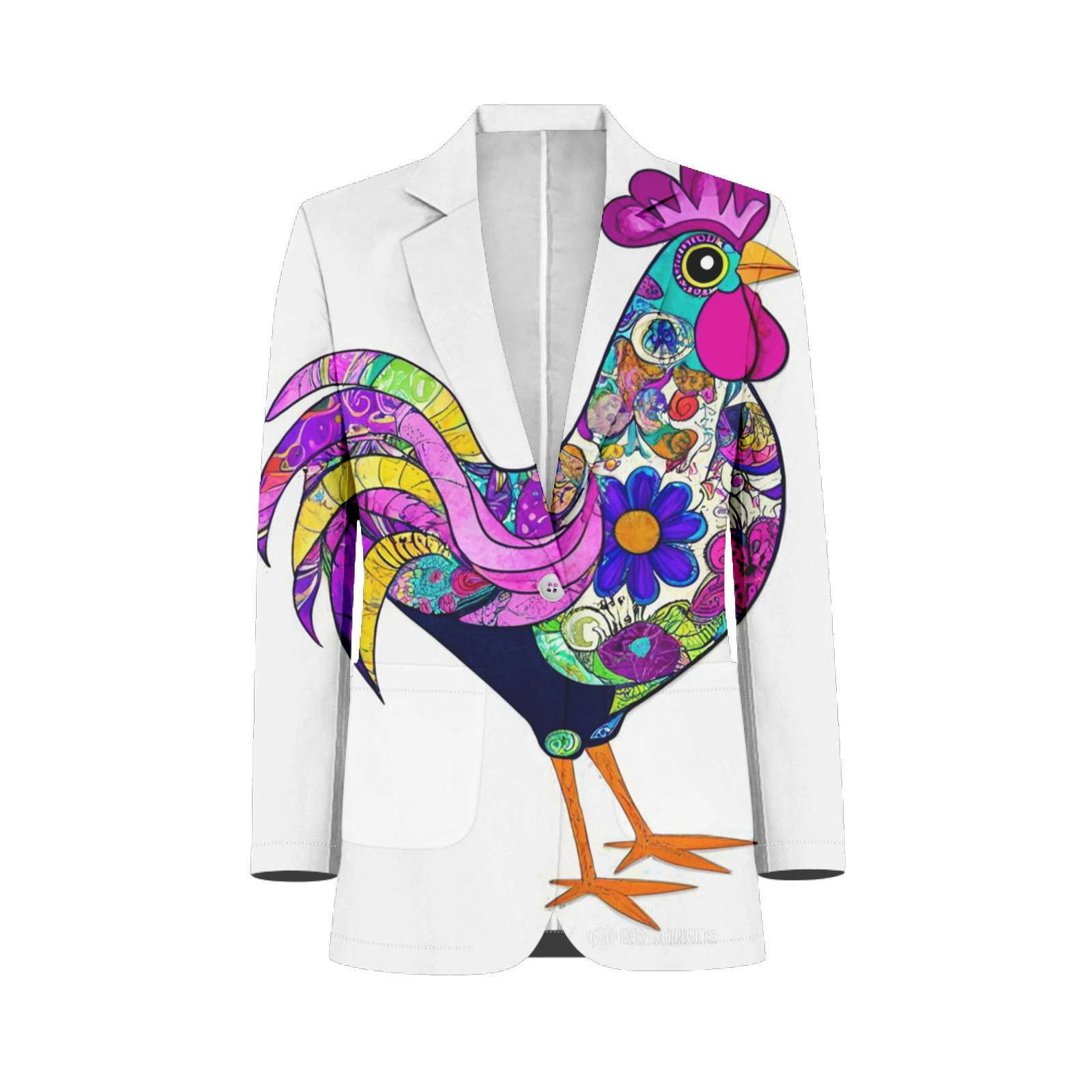 Colorful Floral Bird Art Customized Men's Suits full man Shawl Collar ...