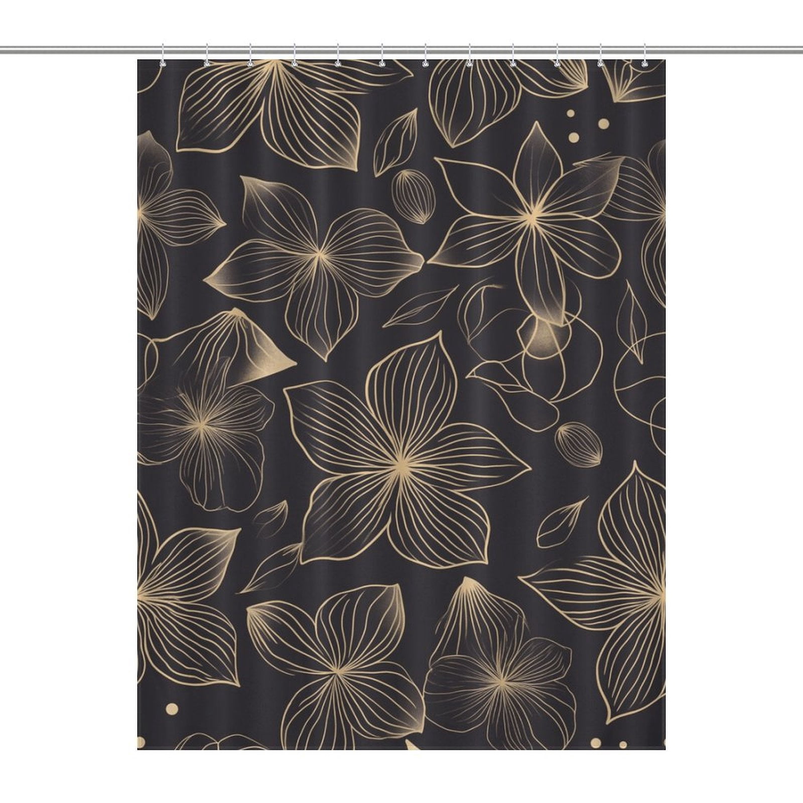 Colorful Floral Bohemia Cloth Fabric Bathroom Decor Set with Hooks ...