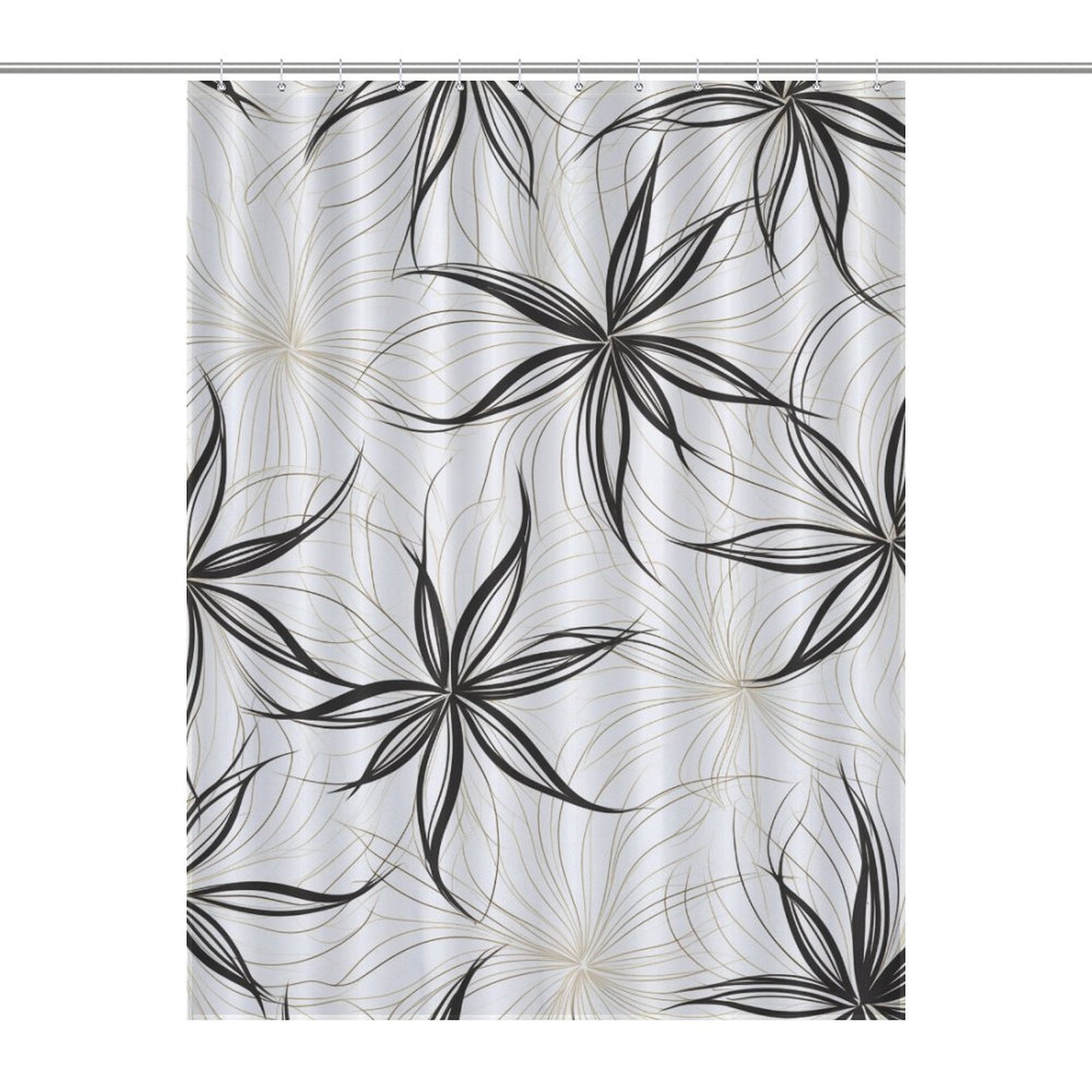 Colorful Floral Bohemia Cloth Fabric Bathroom Decor Set with Hooks ...