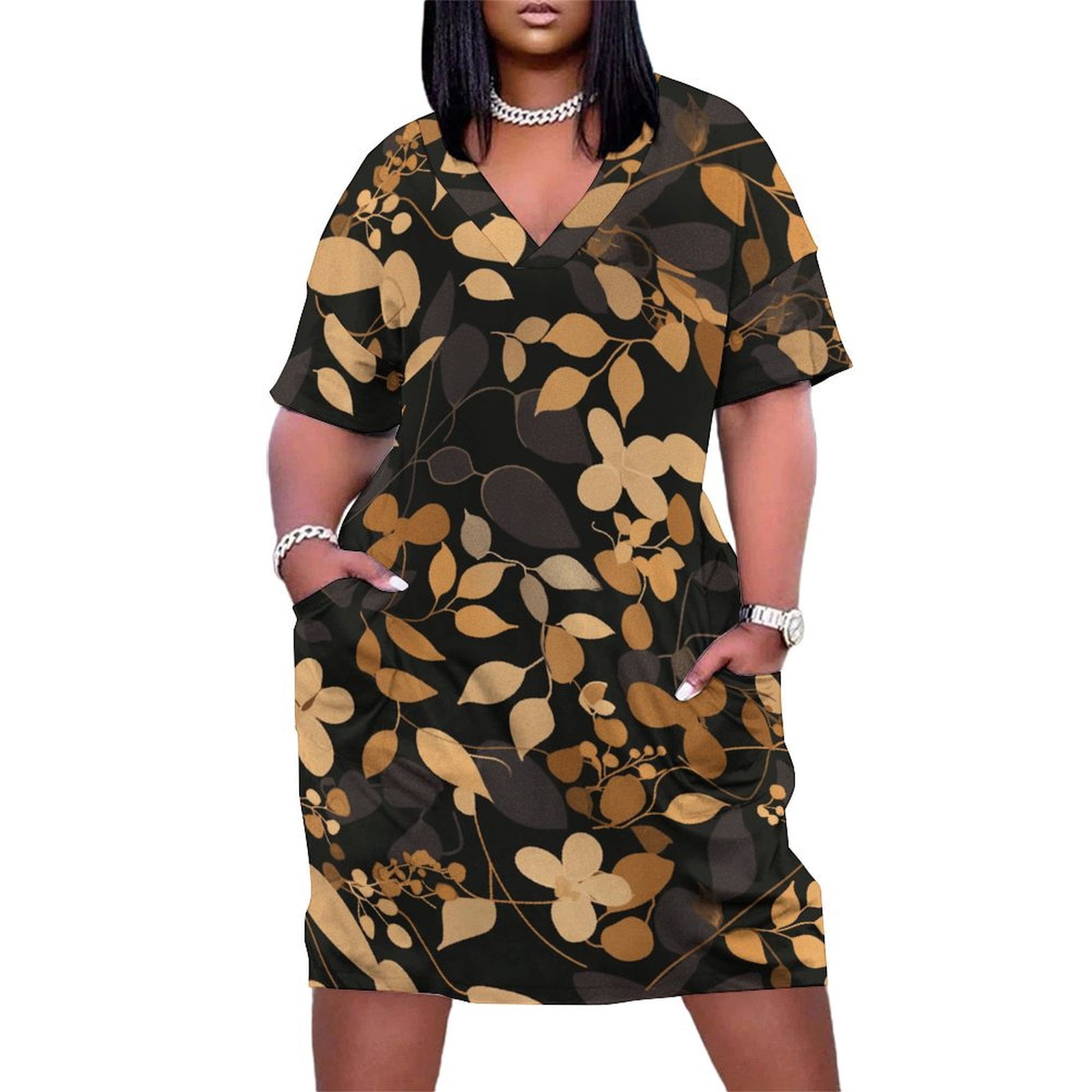 Colorful Floral Bohemia Summer Sundress for Curve Women Casual Pattern ...