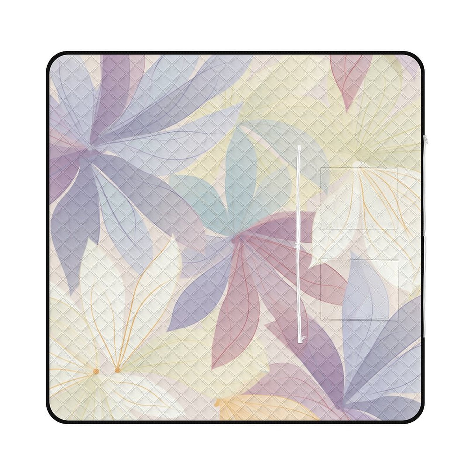 Colorful Floral Bohemia Waterproof Picnic Blanket with Foldable Zipper ...