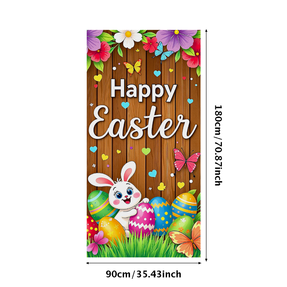 Colorful Floral Bunny Easter Background Banner Happy Easter Party ...