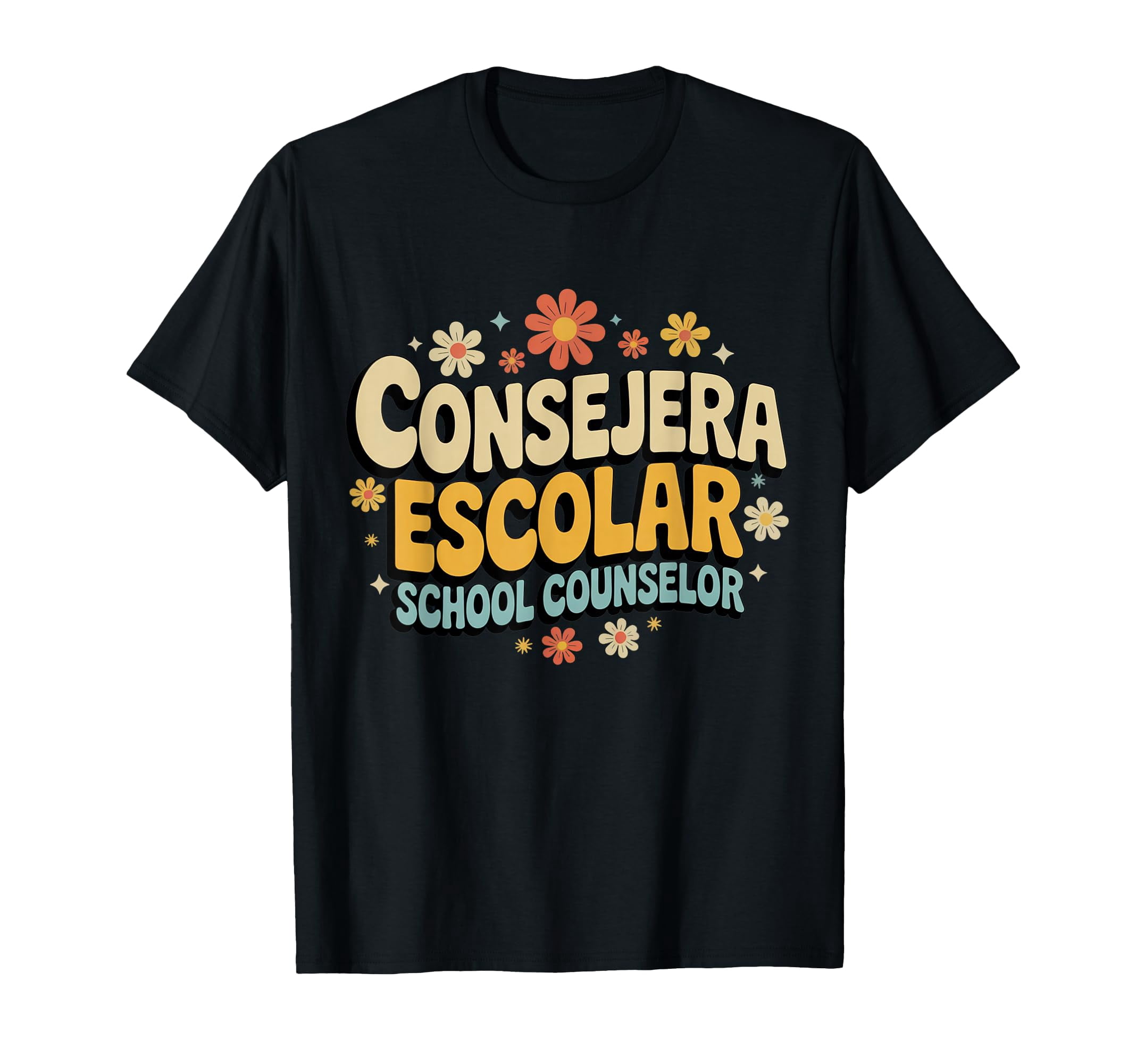 Colorful Floral Consejera Escolar School Counselor Pride T-Shirt for ...