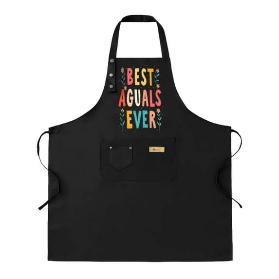 Colorful Floral Design Adjustable Bib Apron 2 Pack - " BEST AGUALS EVER ...