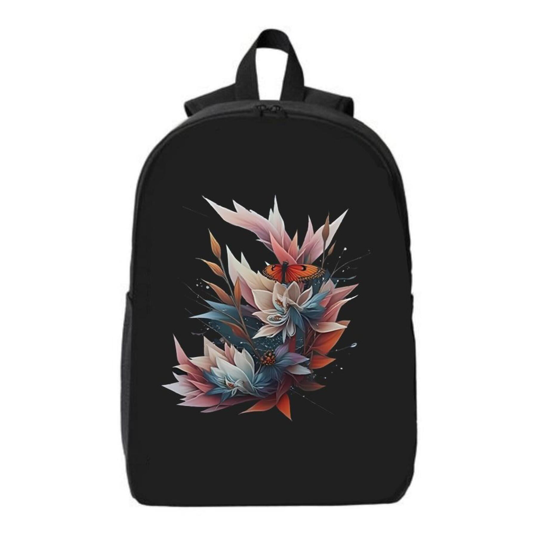 Colorful Floral Design School Backpack - Durable Travel Backpack for ...
