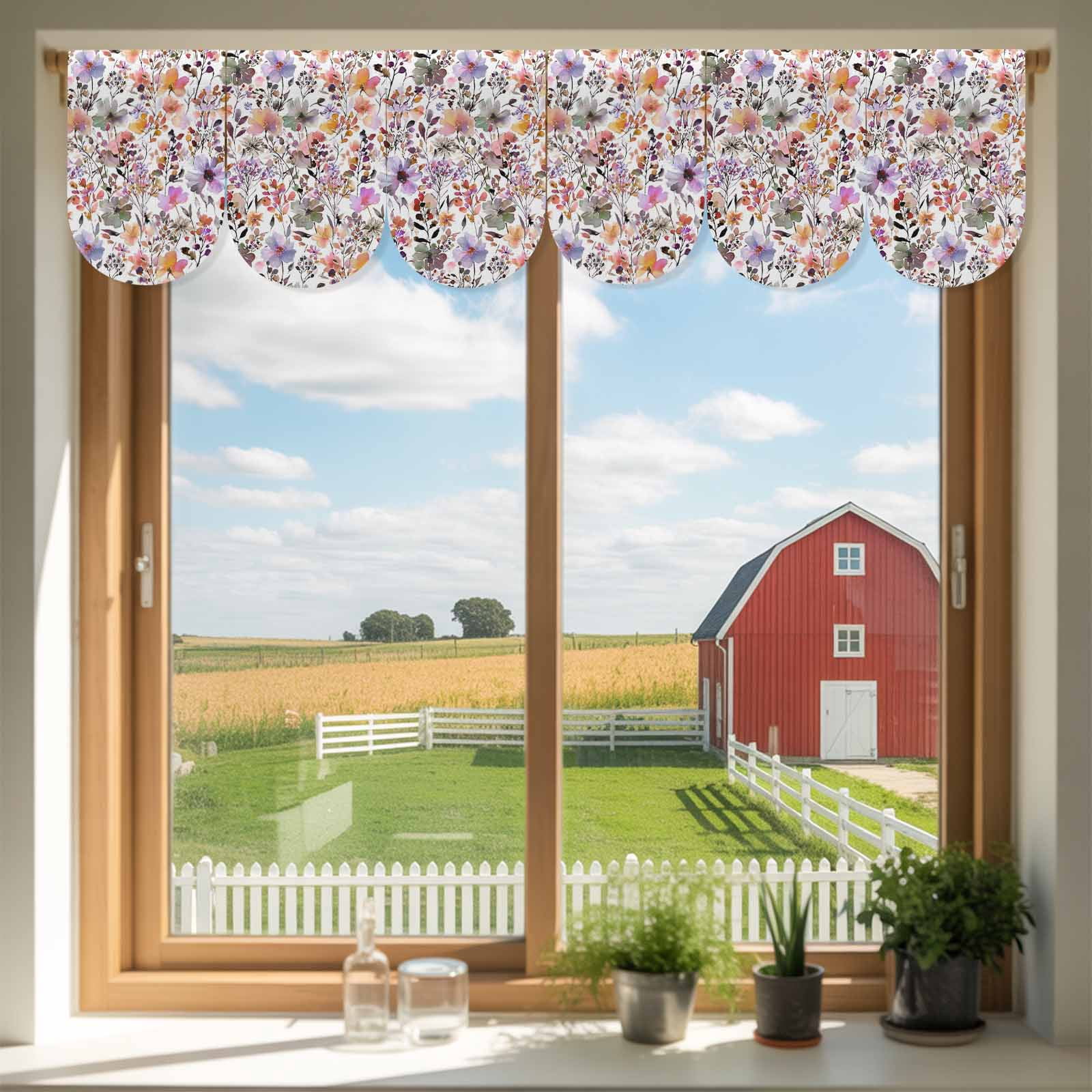Colorful Floral Door Banner Watercolor Spring Colorful Wildflowers ...