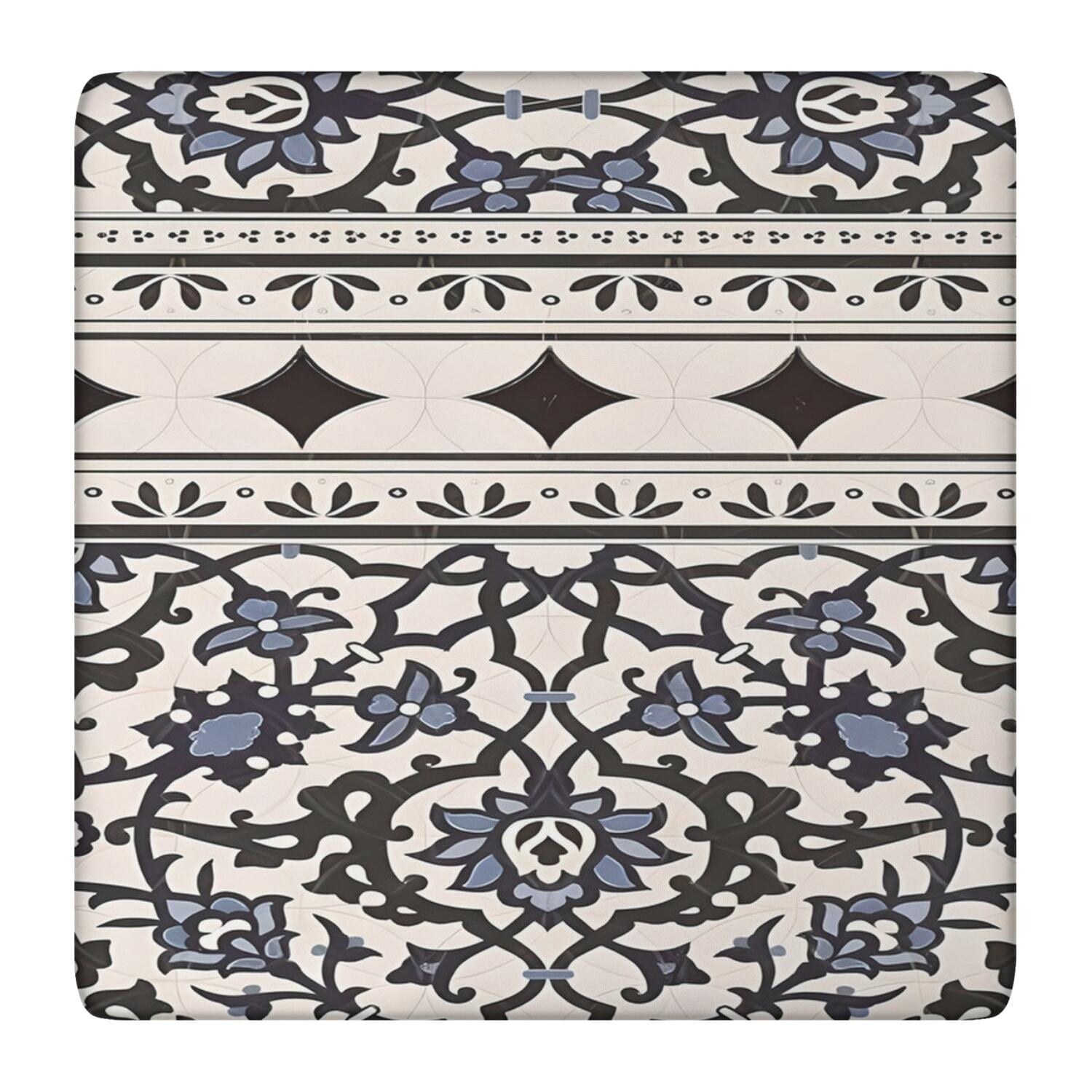 Colorful Floral Elastic Edge Square Table Cover 36x36 Inch, Boho Design ...