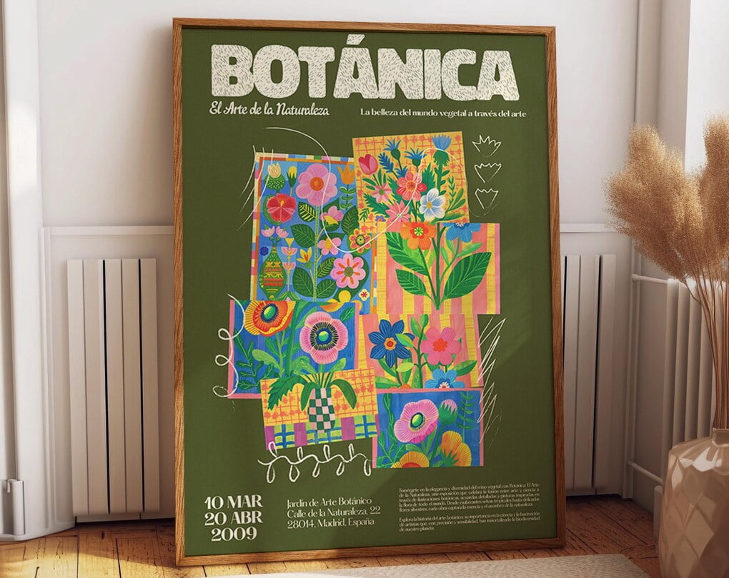 Colorful Floral Exhibition Art Print – Botánica Spanish Botanical ...