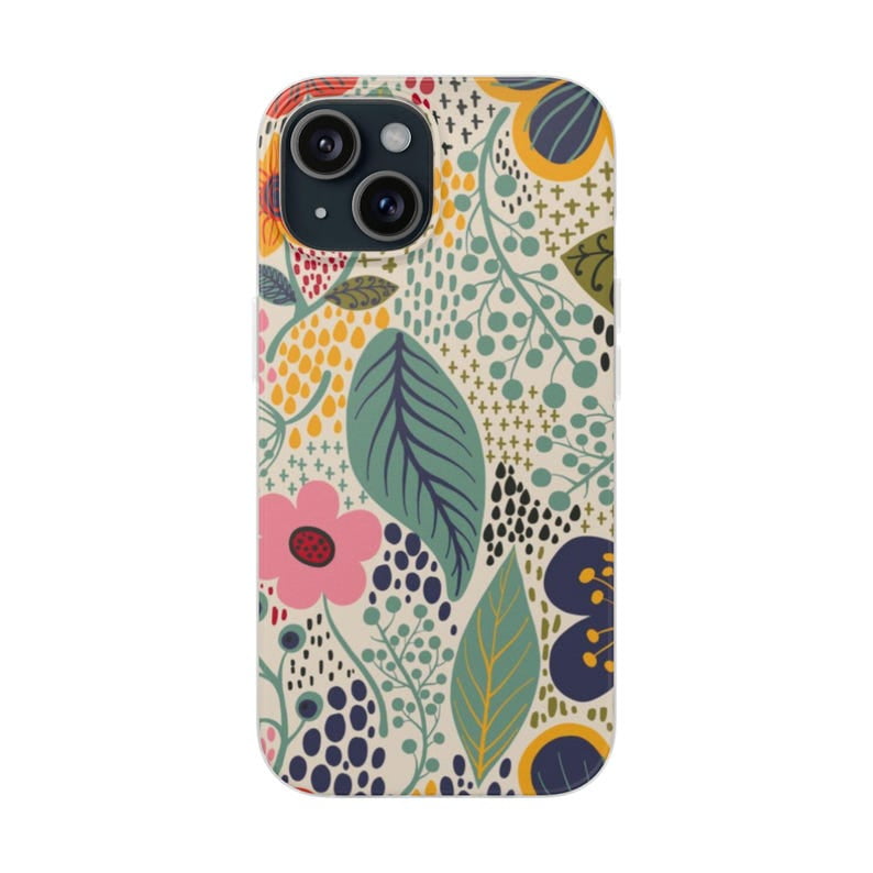 Colorful Floral Flexi Phone Case, Holiday Gift for Nature Lovers iPhone ...