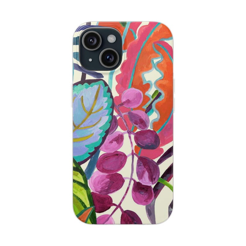 Colorful Floral Flexi Phone Case, Spring Eco-Friendly Gift iPhone 11–17 ...