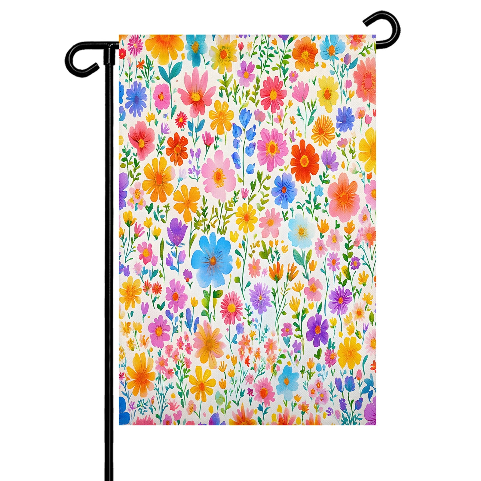 Colorful Floral Garden Flag 28x40 Inch Spring Floral Double Sided Small ...