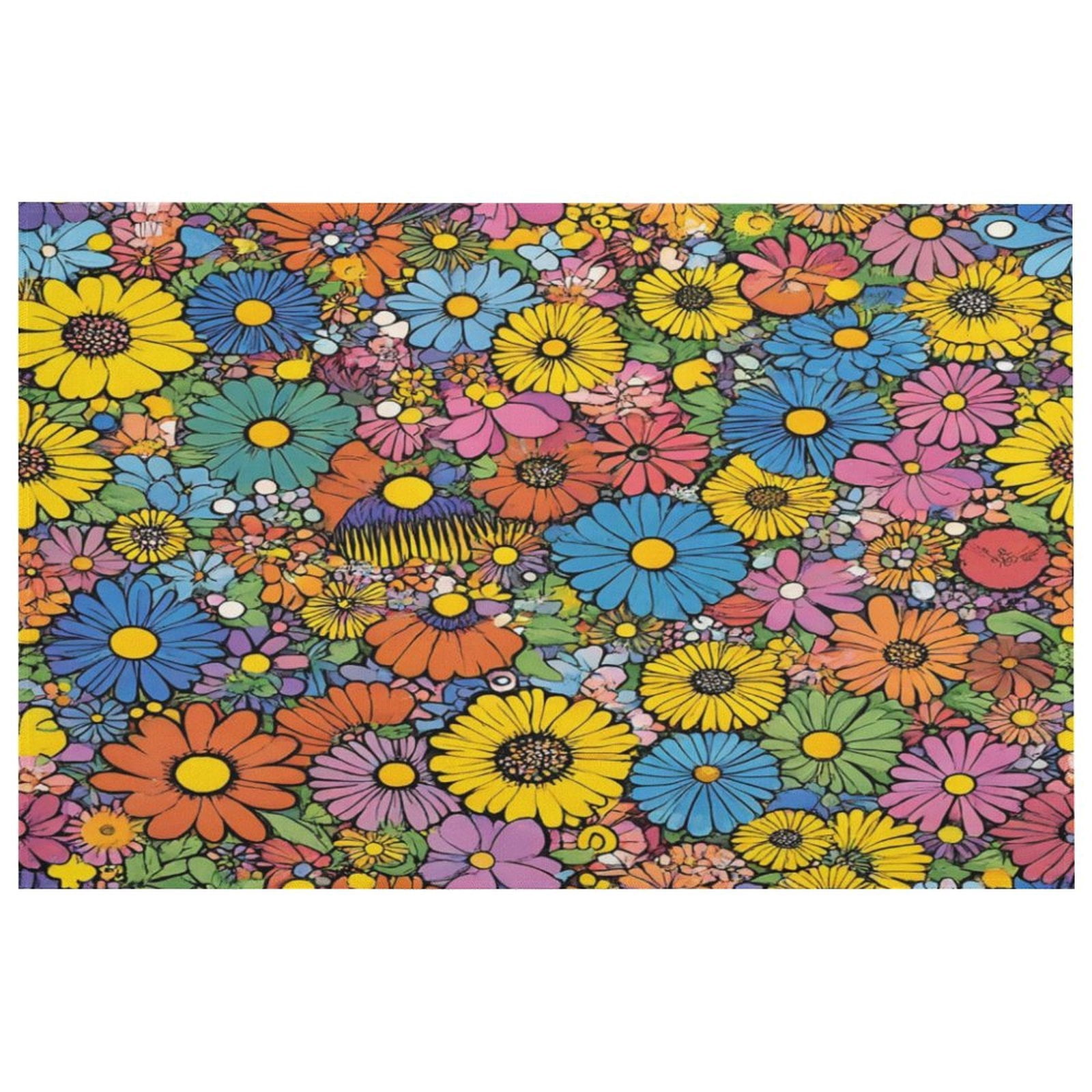 Colorful Floral Garden Print Adult Home Decor Bedroom Living Room ...