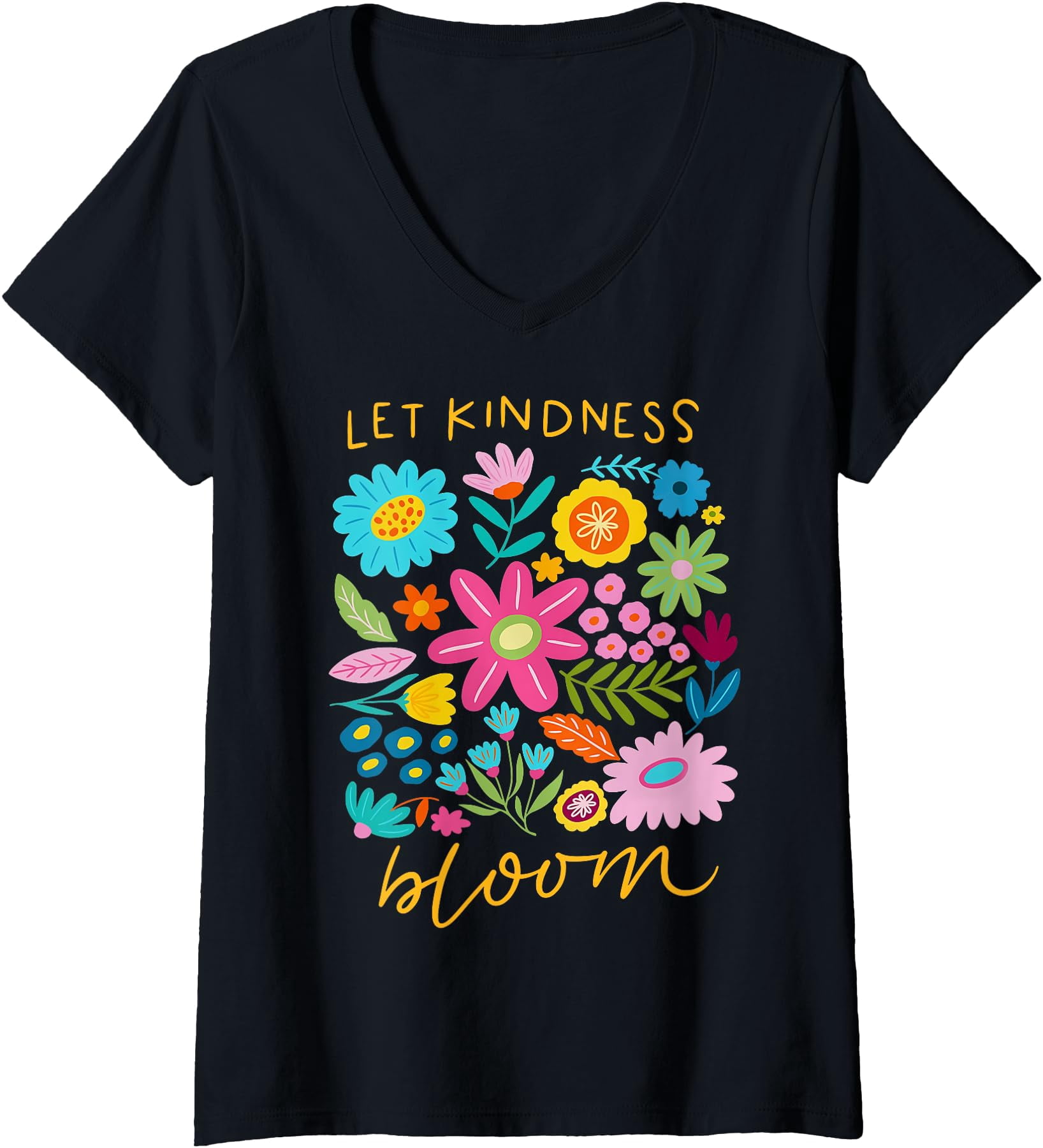 Colorful Floral Kindness T-Shirt for Mental Health Awareness and ...