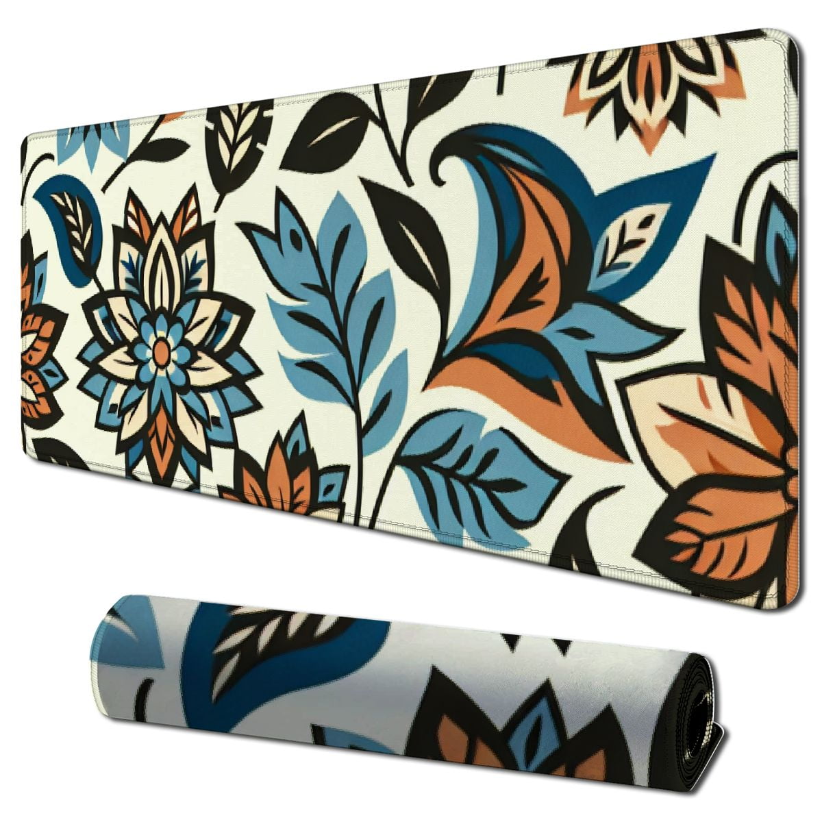 Colorful Floral Large Mouse Pad XXL Desk Mat Keyboard Mat Cute Office ...