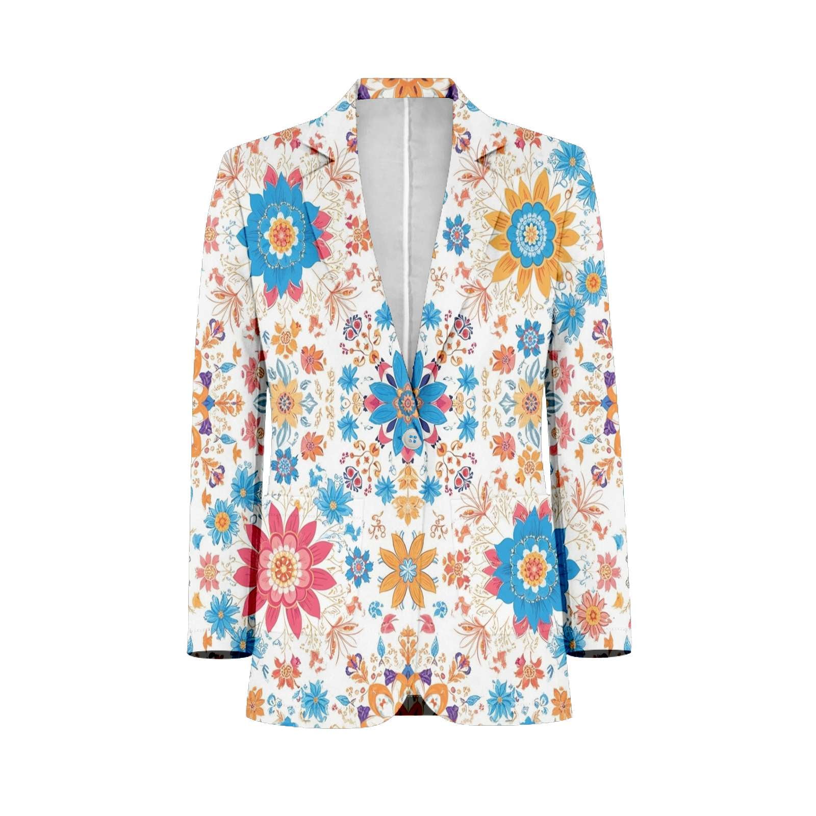 Colorful Floral Mandala Pattern Men Blazers Slim Clothing Summer Jacket ...