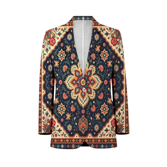 Colorful Floral Mandala Pattern Men's Suit Blazer Casual Party Wear ...
