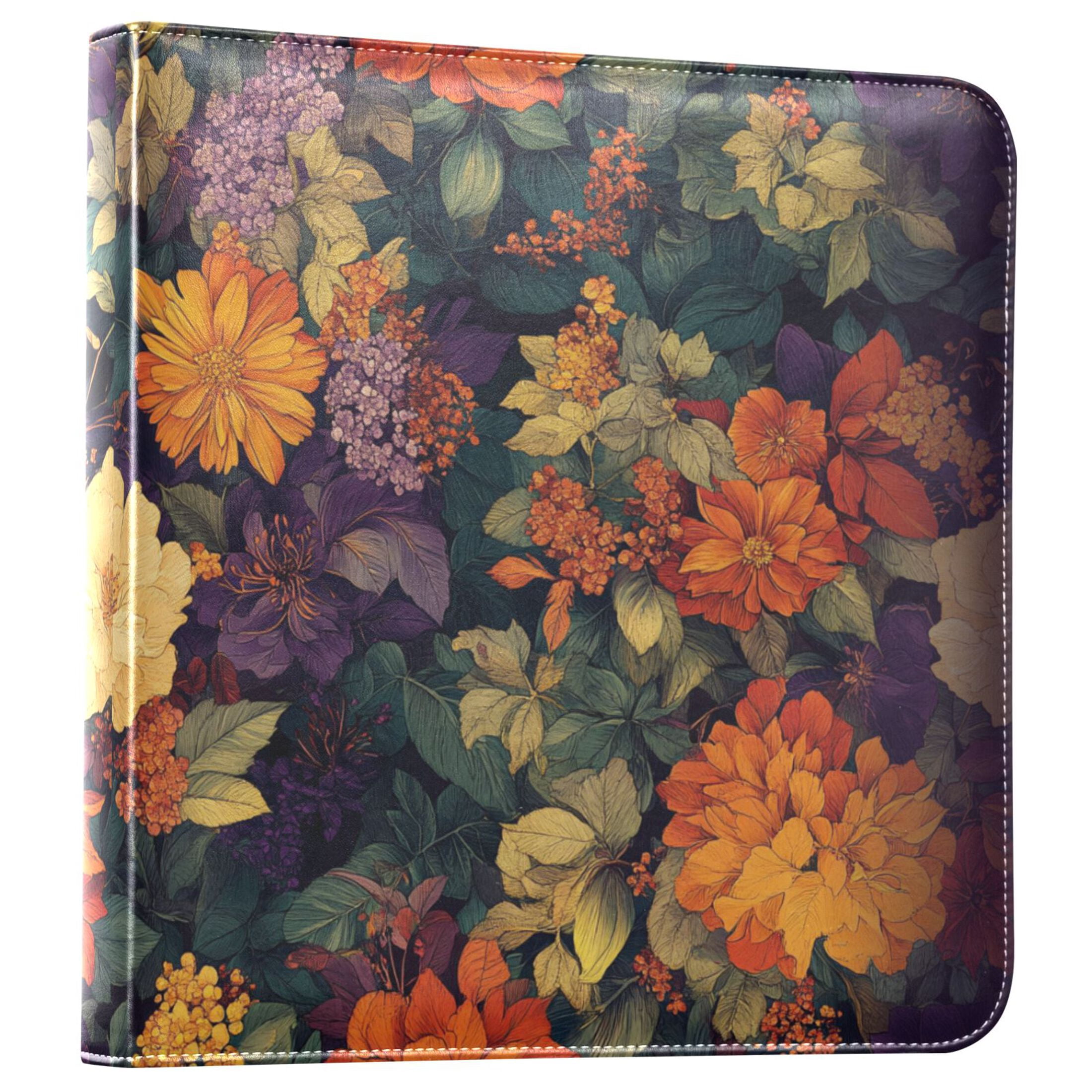 Colorful Floral Painting Large Photo Album Self Adhesive 20 Blank Pages ...