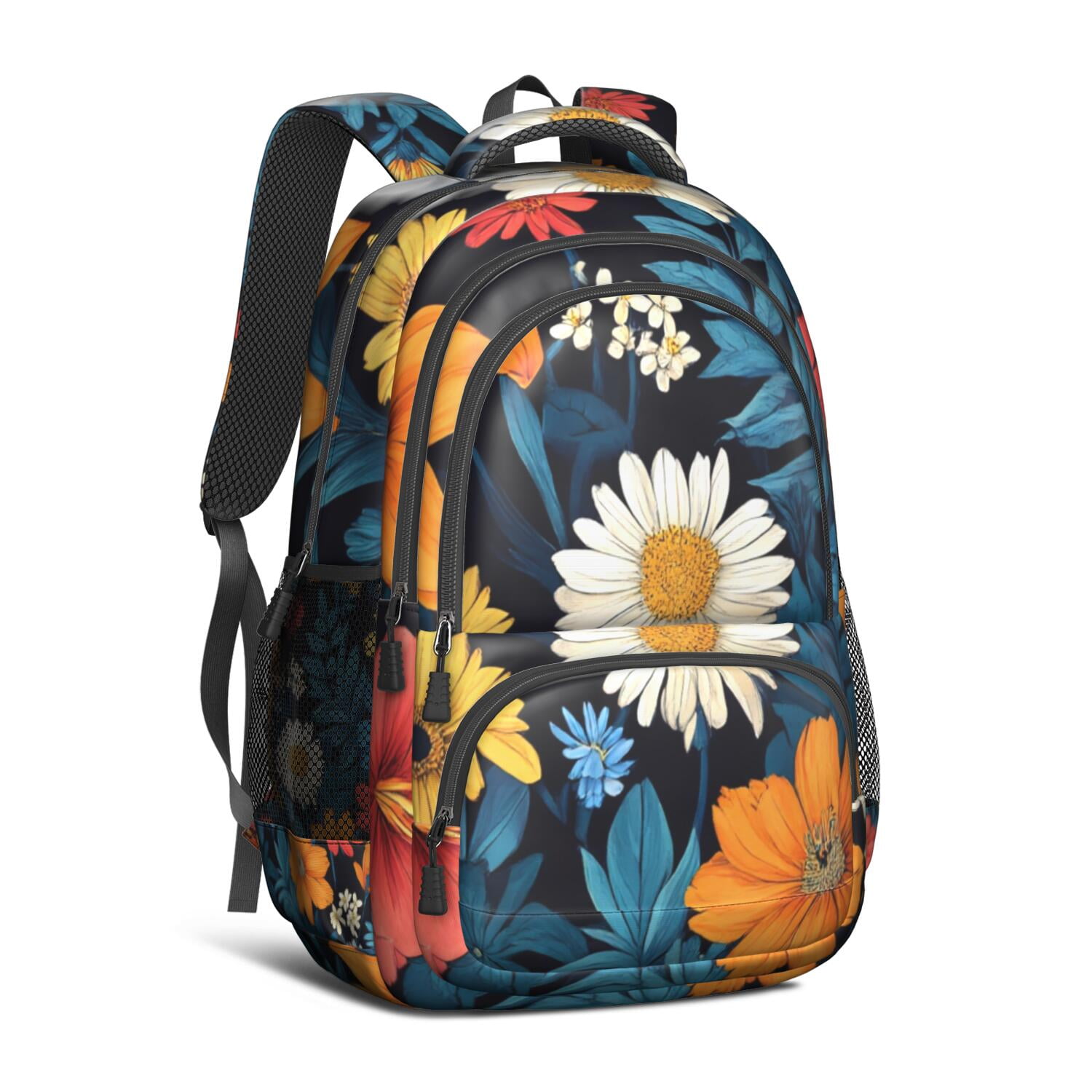 Colorful Floral Pattern Backpack for School,Cute School Bag,Schoolbag ...
