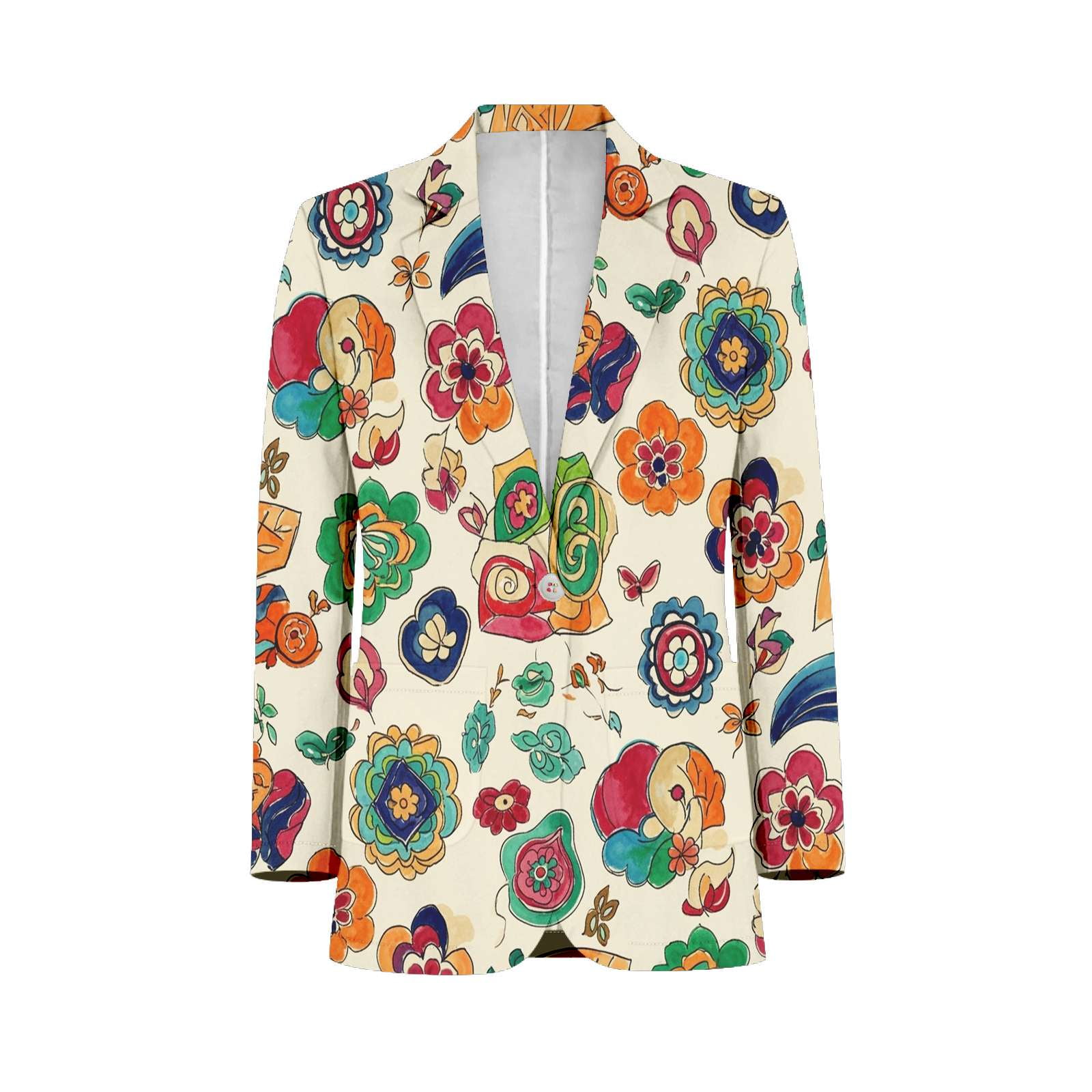 Colorful Floral Pattern Design Men Blazers Slim Clothing Summer Jacket ...