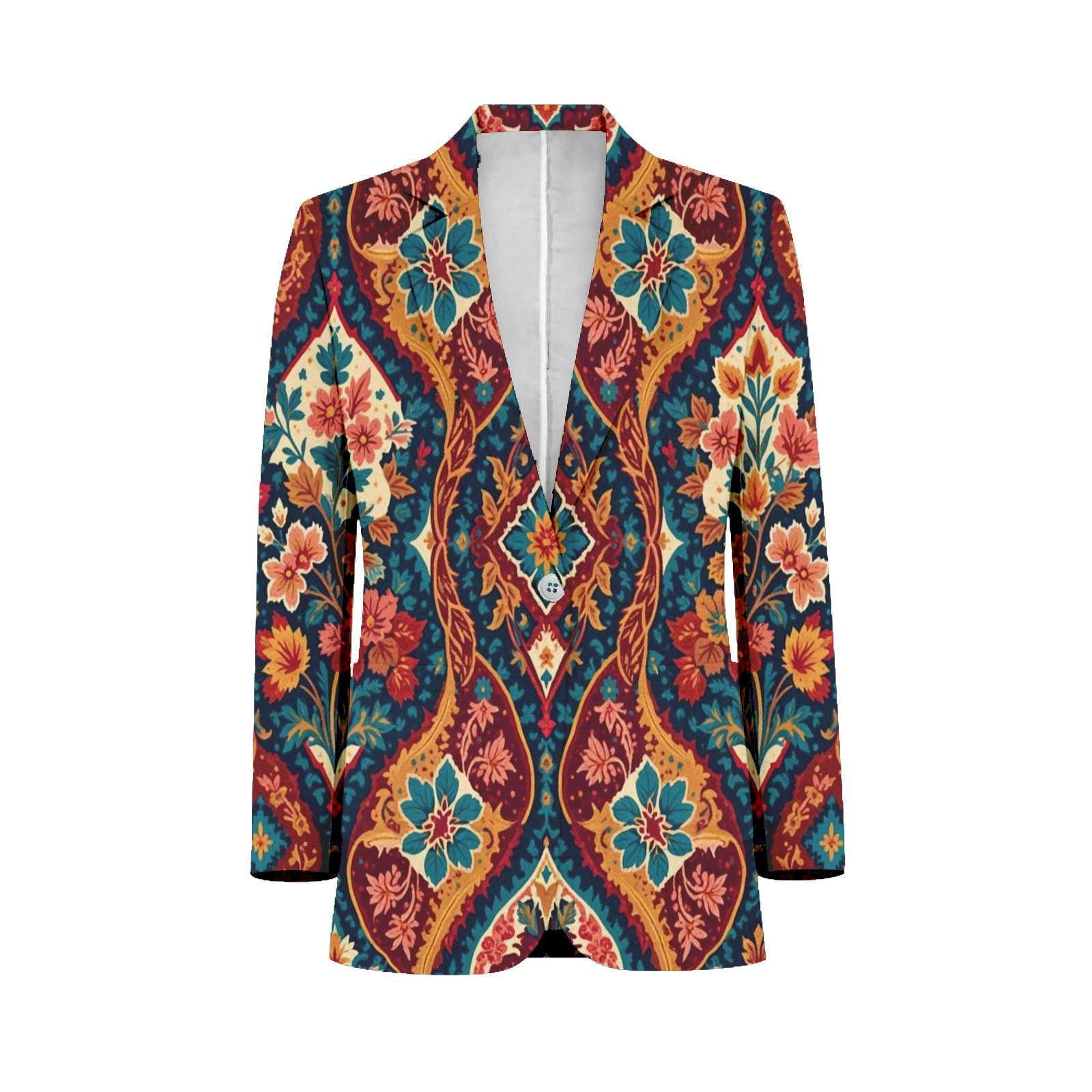 Colorful Floral Pattern Fabric Men Blazers Slim Clothing Summer Jacket ...