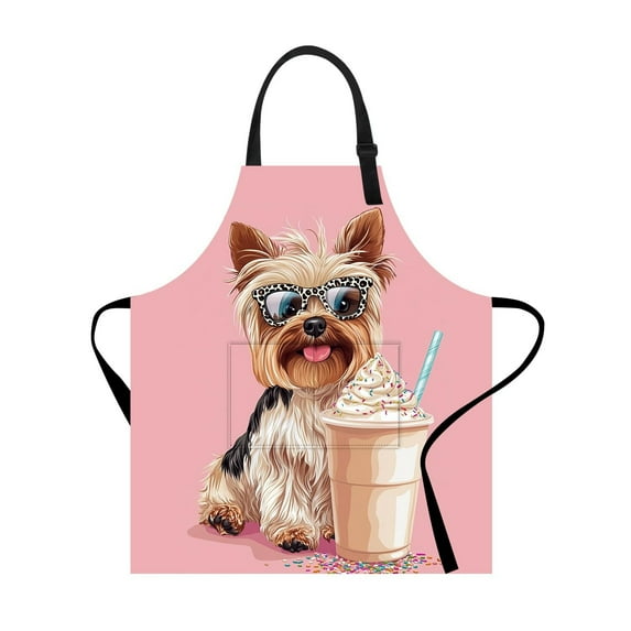 Colorful Floral Print Apron for Women Adjustable Waterproof & Oil ...