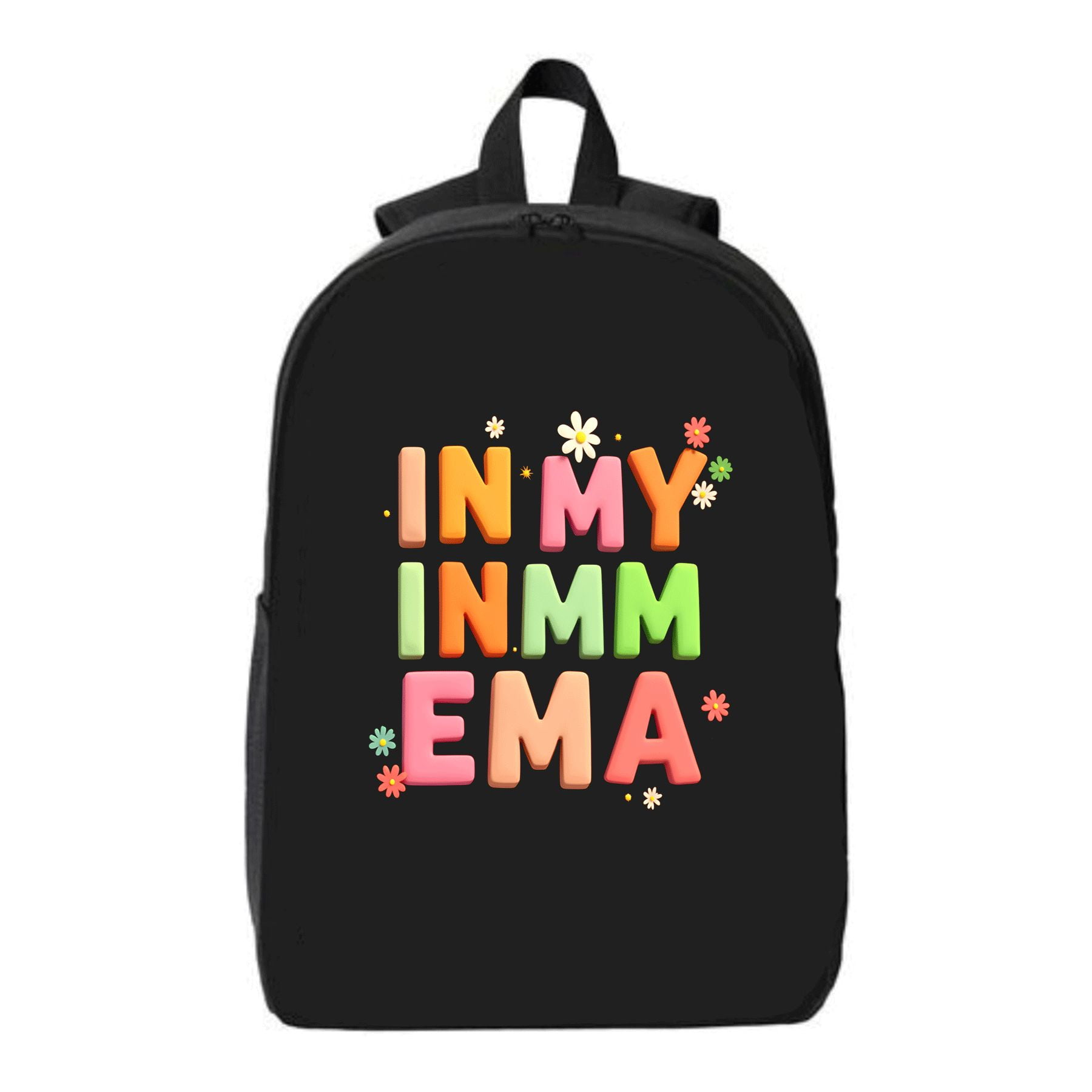 Colorful Floral Text Laptop Backpack - Fits 15 " Laptop & iPad Playful ...