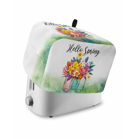 Colorful Floral Toaster Cover 4 Slice, Large Kitchen Appliance Covers ...
