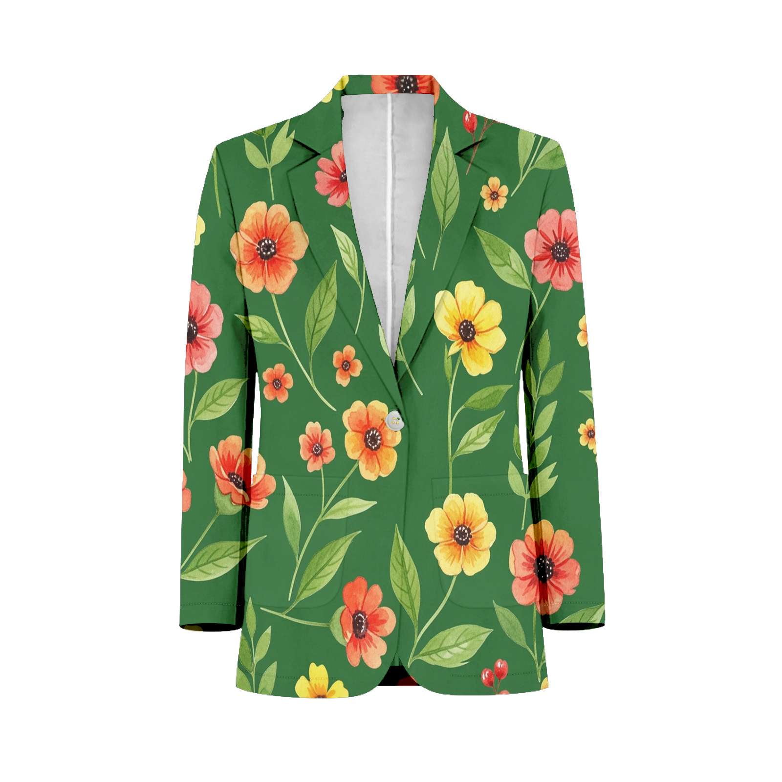 Colorful Floral Watercolor Pattern Men Blazers Slim Clothing Summer ...