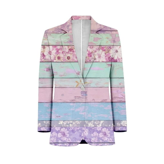 Colorful Floral Wood Texture Men's Suit Blazer Casual Party Wear Slim Fit Suit Jacket ...