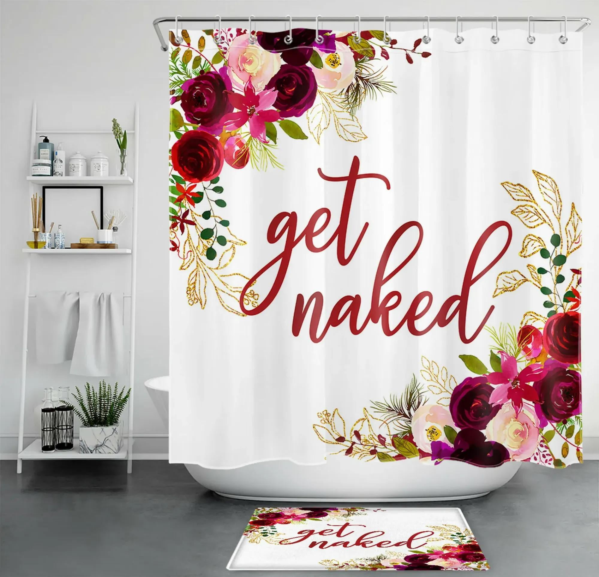 Colorful Floral And Inspirational Quote Shower Curtain For A Vibrant