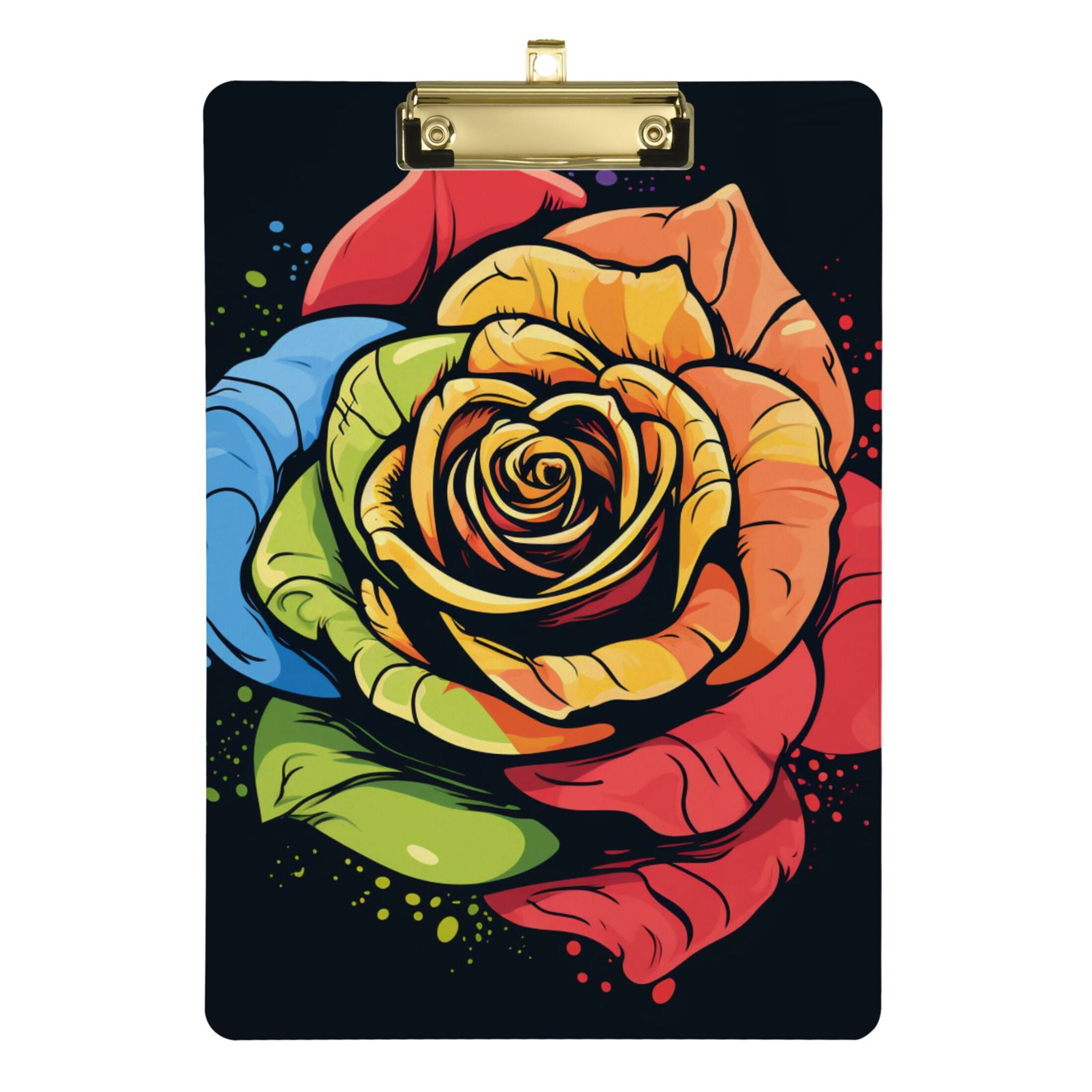 A4 Clipboard Vintage Roses Clipboard - 9x12.5 Inch A4 Size Acrylic ...